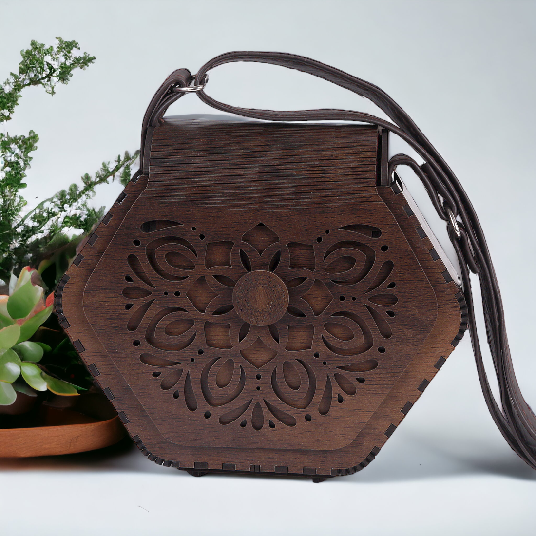 Women's Decorative Lesser Cutting Wooden Purse | Ladies wallet | Clutc ...