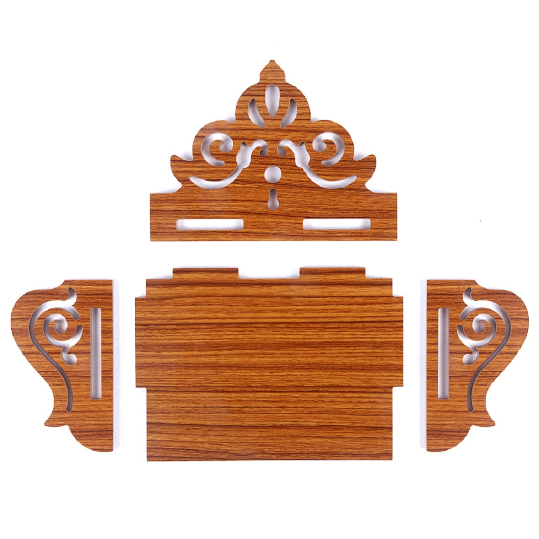 Brown Decorative Beautiful Wooden Temple for Home and Shop | Pooja Man ...
