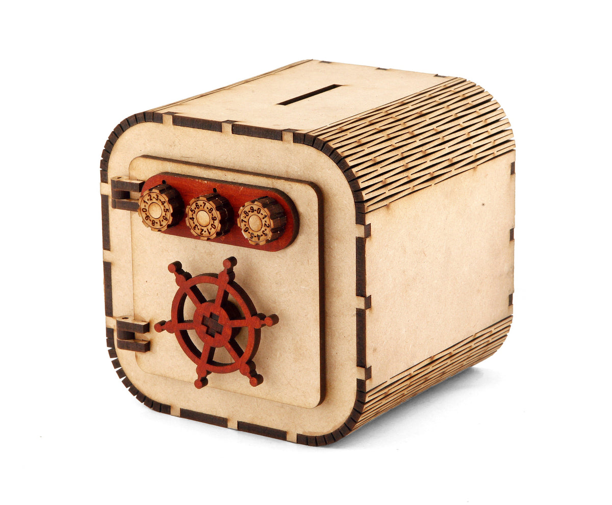 Wooden Coin Money Piggy Bank Coin Box Birthday Gifts for Kids, Boys, G ...