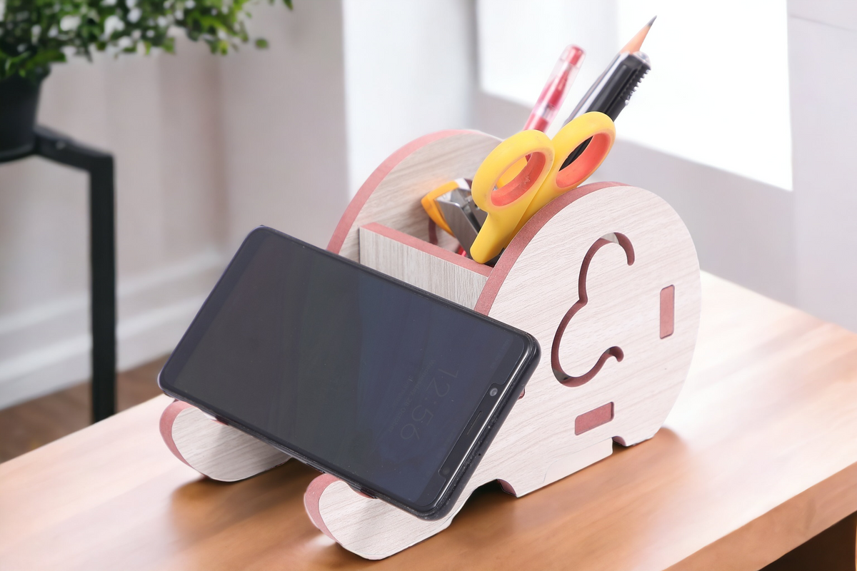 Wooden Table Mount Mobile Stand for Table | Bed, Mobile Holder, Phone ...